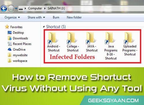 How to Remove Shortcut Virus From PC/USB Drive