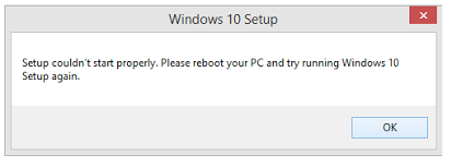Fix ' Setup Couldn't Start Properly' Error While Downloading Windows 10