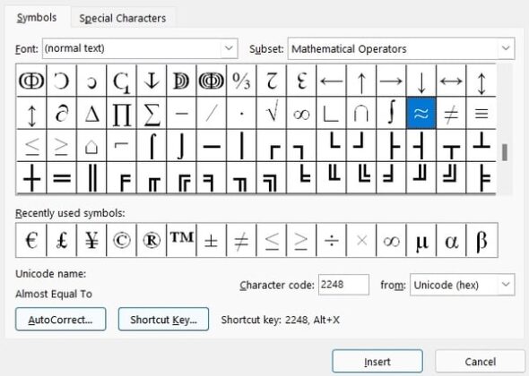 5 Ways to Add (≈) Approximately Equal Symbol (≈) on Windows & Mac (2024)
