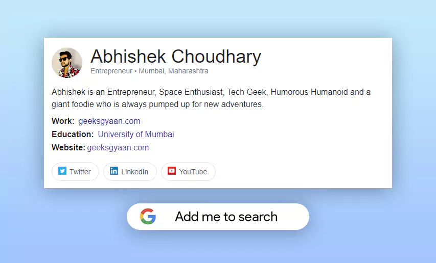 Add Me To Search: How To Add Yourself To Google People Card? (2025)